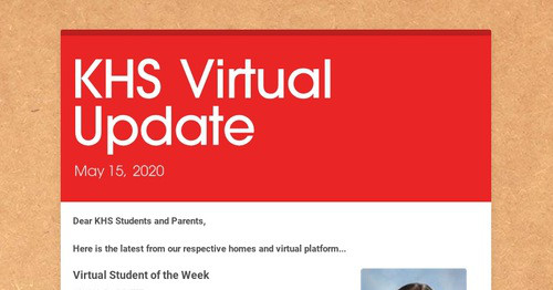 KHS Virtual Update | Smore Newsletters