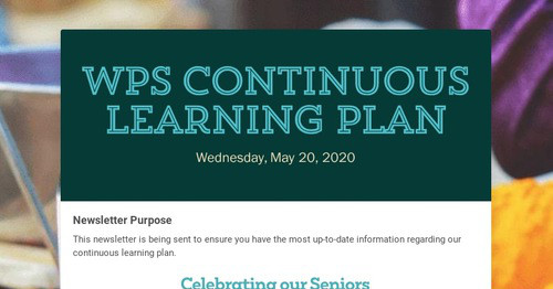 WPS Continuous Learning Plan | Smore Newsletters