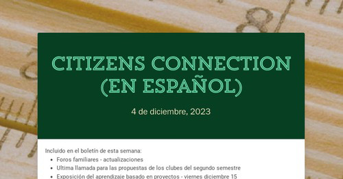 Citizens Connection (en español) | Smore Newsletters for Education
