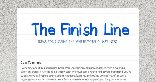 The Finish Line | Smore Newsletters