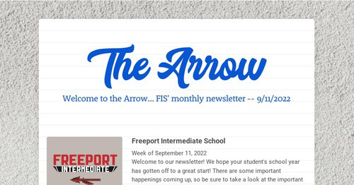 The Arrow | Smore Newsletters
