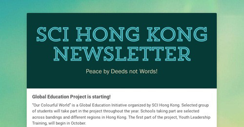 SCI Hong Kong Newsletter | Smore Newsletters