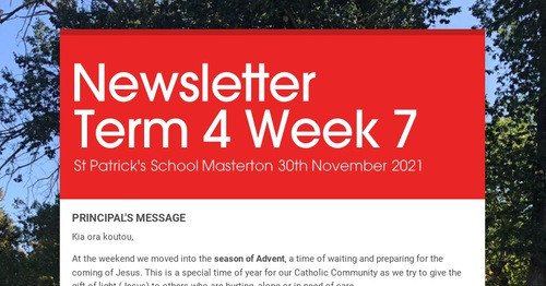 Newsletter Term 4 Week 7
