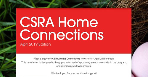 CSRA Home Connections | Smore Newsletters for Business