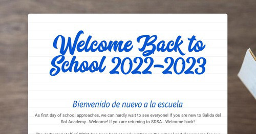 Welcome Back to School 2022-2023 | Smore Newsletters for Education