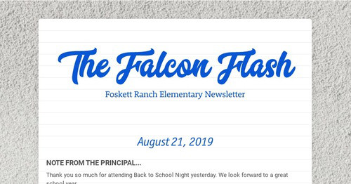 The Falcon Flash | Smore Newsletters