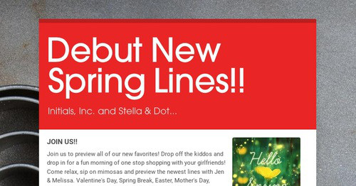 Debut New Spring Lines!! | Smore Newsletters