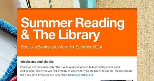 Summer Reading & The Library | Smore Newsletters