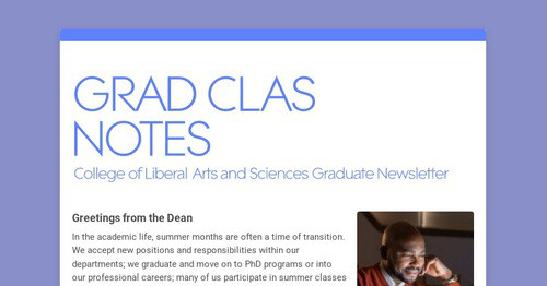 GRAD CLAS NOTES | Smore Newsletters