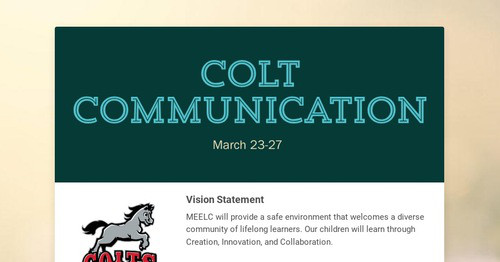 COLT Communication | Smore Newsletters for Education
