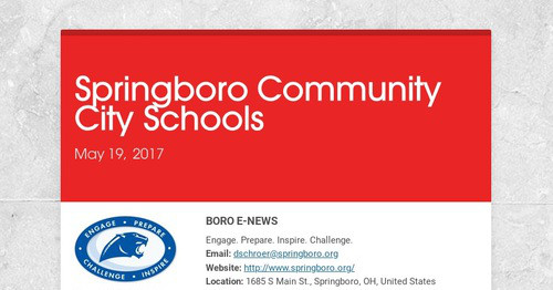 Springboro Community City Schools | Smore Newsletters