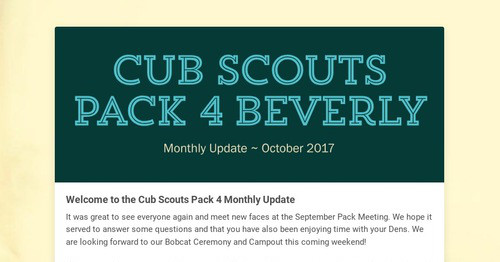 Cub Scouts Pack 4 Beverly | Smore Newsletters