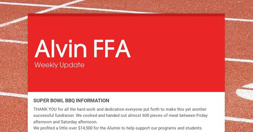Alvin FFA | Smore Newsletters