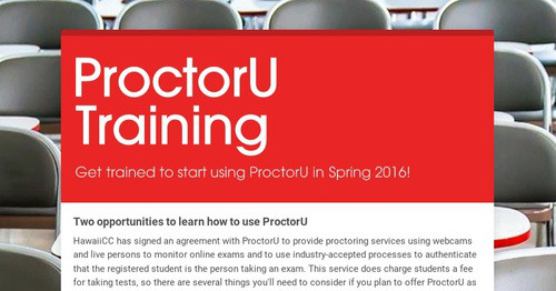 ProctorU Training