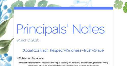 Principals' Notes | Smore Newsletters for Education