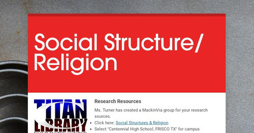 Social Structure/ Religion | Smore Newsletters