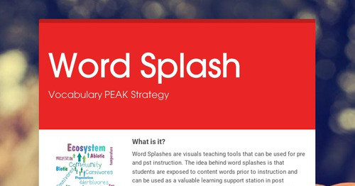 Word Splash | Smore Newsletters
