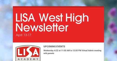 LISA West High Newsletter | Smore Newsletters