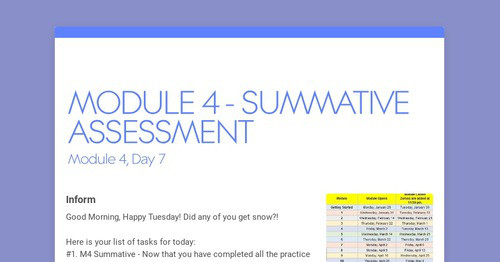 MODULE 4 - SUMMATIVE ASSESSMENT | Smore Newsletters