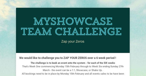 MyShowcase Team Challenge | Smore Newsletters