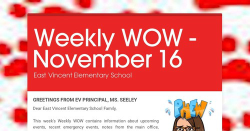 Weekly WOW - November 16 | Smore Newsletters