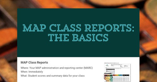 MAP Class Reports: The Basics | Smore Newsletters