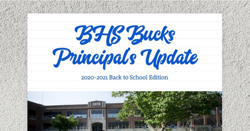 BHS Bucks Principal's Update | Smore Newsletters