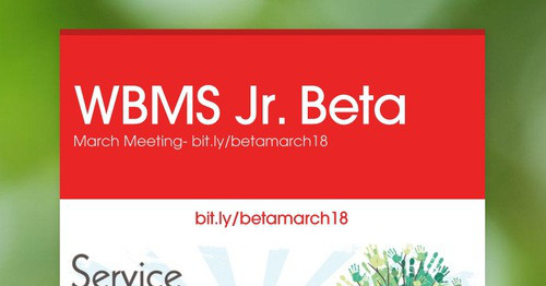 WBMS Jr. Beta | Smore Newsletters for Education