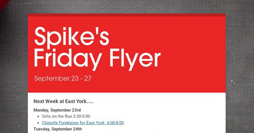 Spike's Friday Flyer | Smore Newsletters
