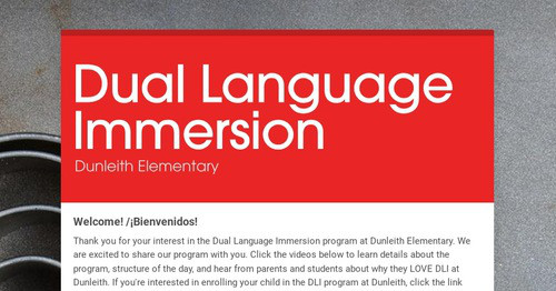 Dual Language Immersion | Smore Newsletters