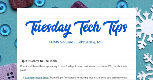 Tuesday Tech Tips | Smore Newsletters