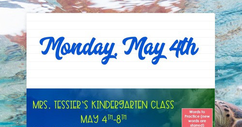 Monday, May 4th | Smore Newsletters