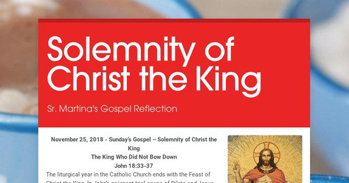 Solemnity of Christ the King | Smore Newsletters