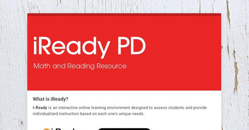 iReady PD | Smore Newsletters