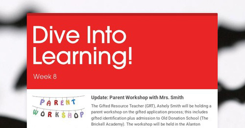Dive Into Learning! | Smore Newsletters for Education