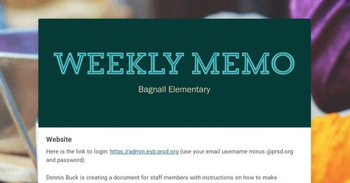 Weekly Memo | Smore Newsletters for Business