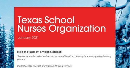 Texas School Nurses Organization | Smore Newsletters for Education