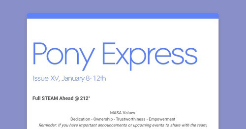 Pony Express | Smore Newsletters