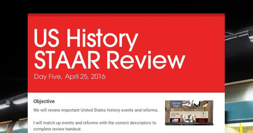 US History STAAR Review | Smore Newsletters