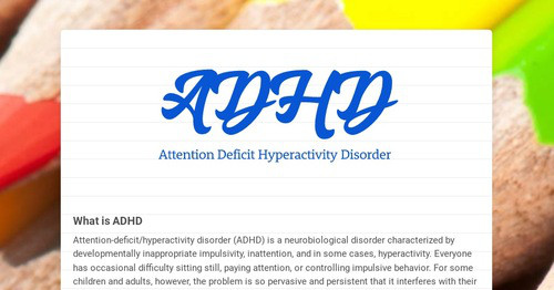 ADHD | Smore Newsletters
