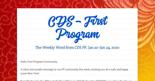 CDS - First Program