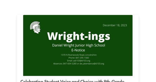 Daniel Wright Junior High School