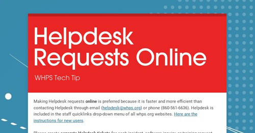 Helpdesk Requests Online