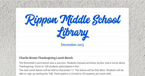 Rippon Middle School Library | Smore Newsletters