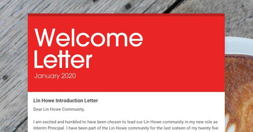 Welcome Letter | Smore Newsletters