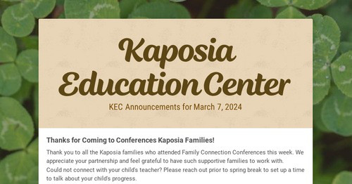 Kaposia Education Center | Smore Newsletters for Education