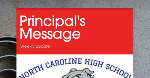 Principal's Message | Smore Newsletters