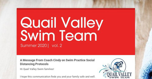 Quail Valley Swim Team | Smore Newsletters