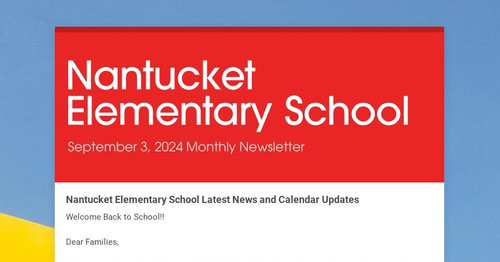 Nantucket Elementary School | Smore Newsletters