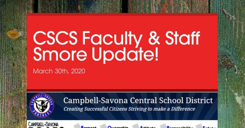 CSCS Faculty & Staff Smore Update! | Smore Newsletters